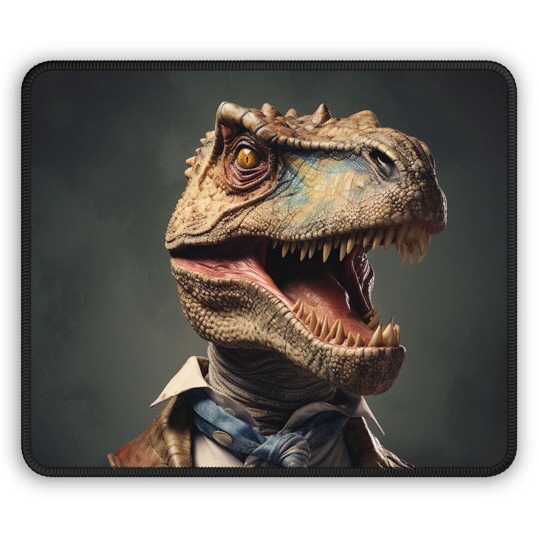 Quirky Dinosaur Portrait Gaming Mouse Pad - Etsy