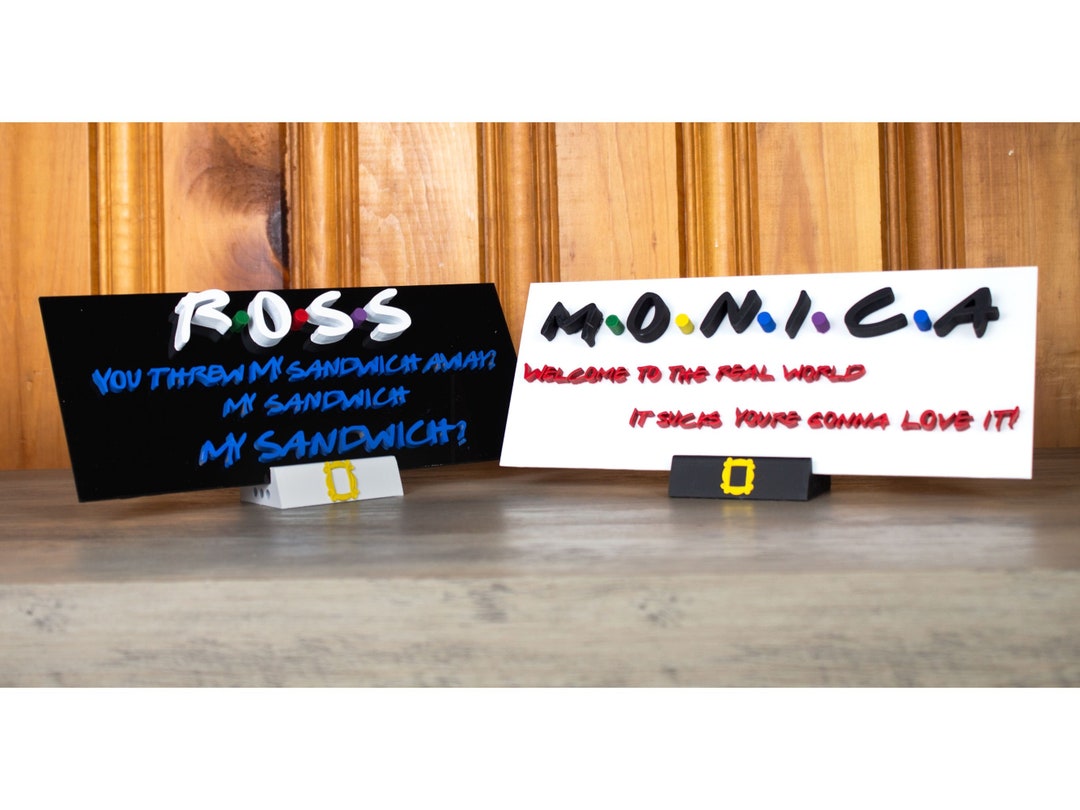 Friends TV Show 3D Quote Sign Display Wall Mount or Stand Iconic Quotes ...