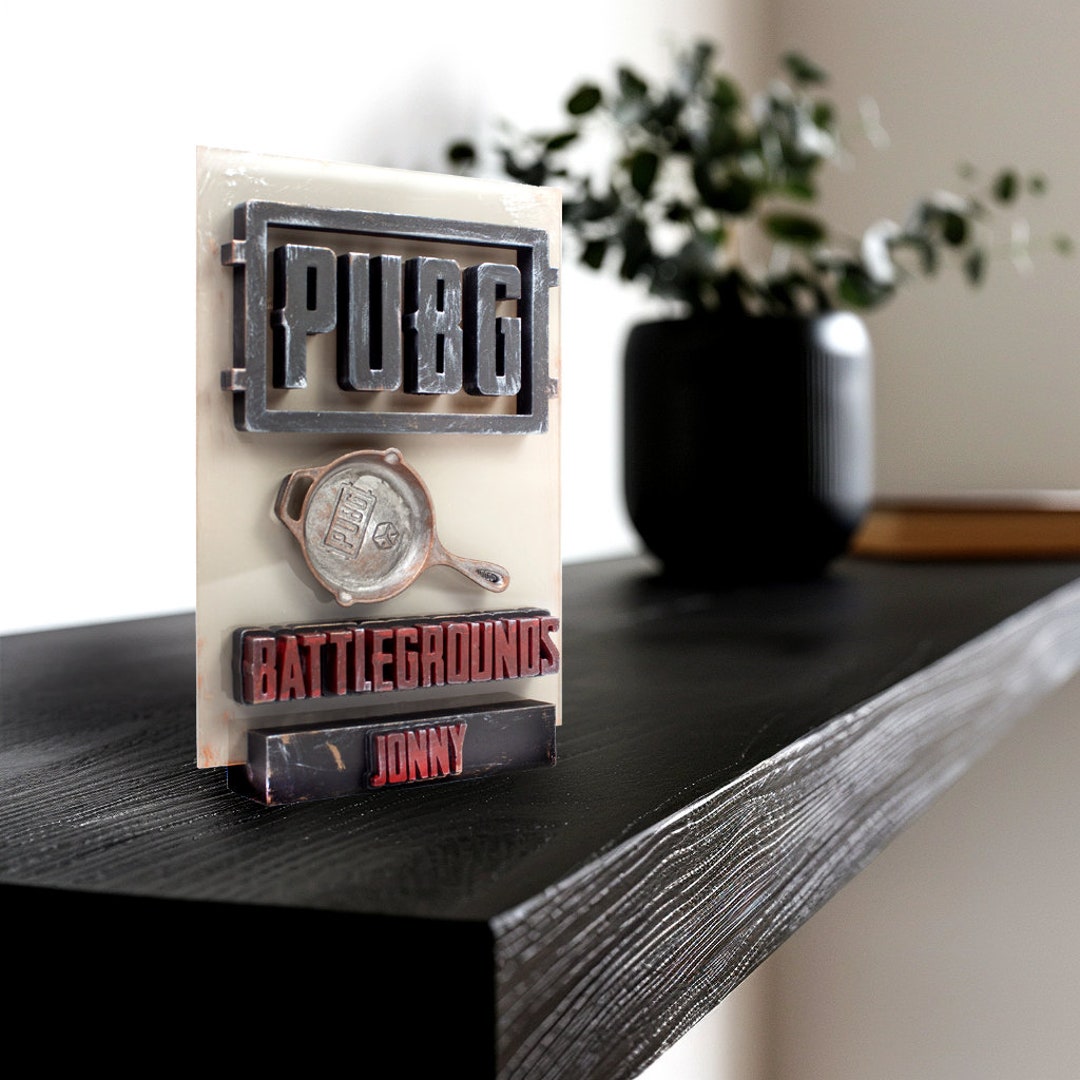 Personalized PUBG 3D Acrylic Display | Custom Gaming Decor | Hand ...