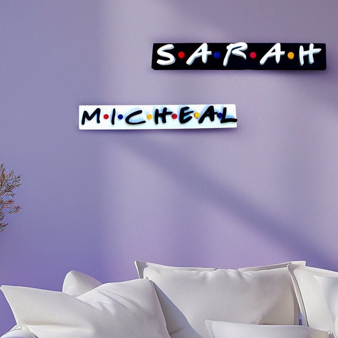 Friends TV Show Personalized Name Plaque | Wooden 3D Printed ...