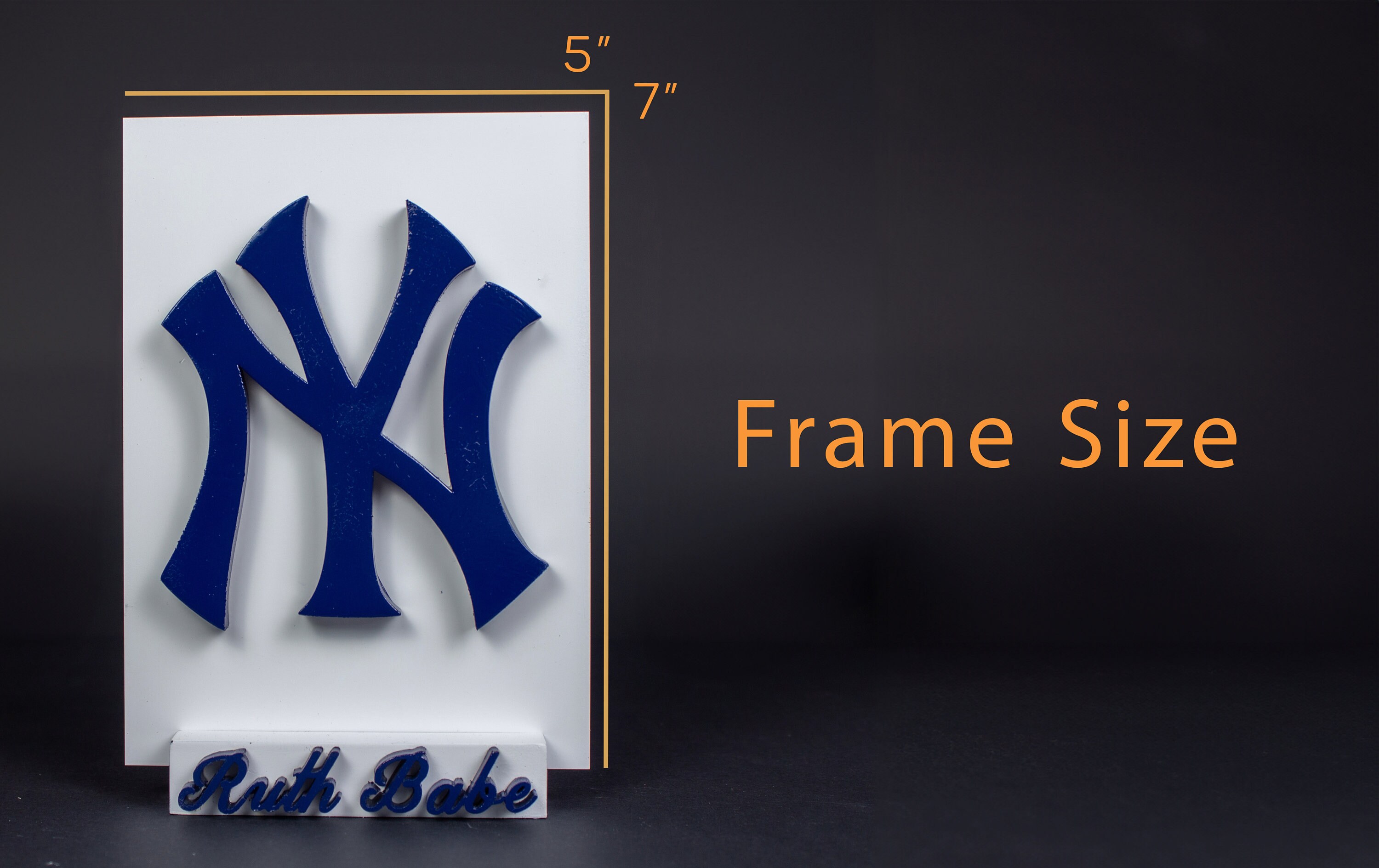 Yankees 3D Display | Personalized Name | Display Stand Sign | Sports ...