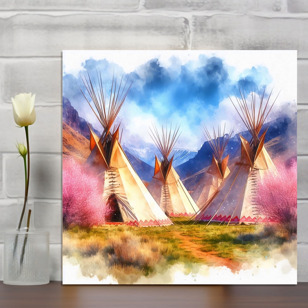 Native Americans Canvas Wall Art Indigenous Tribal Decor Canvas Wall ...
