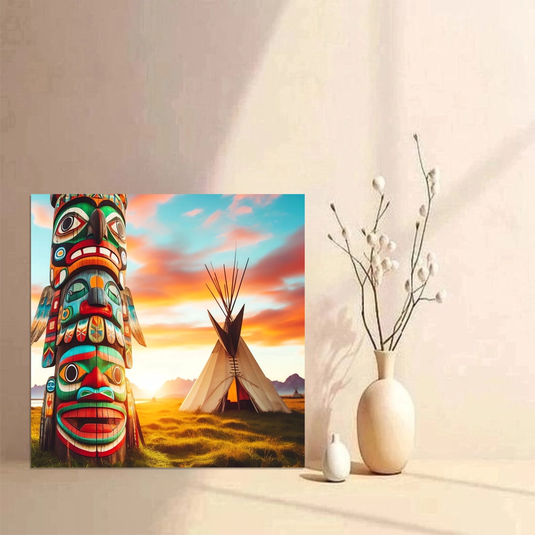 Native Americans Canvas Wall Art Indigenous Tribal Decor Canvas Wall ...