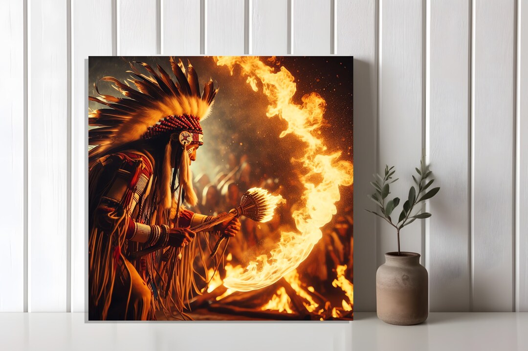 Native Americans Canvas Wall Art Indigenous Tribal Decor Canvas Wall ...