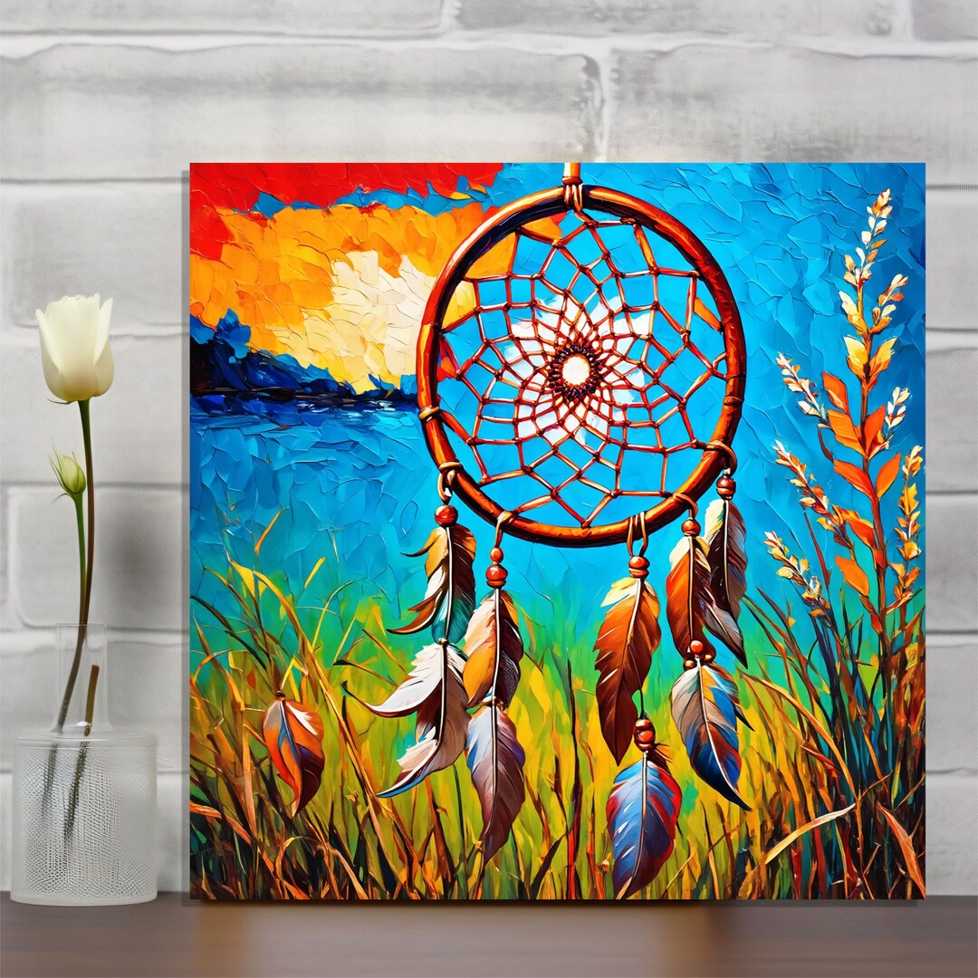 Native American Dreamcatcher Native Americans Canvas Wall Art ...