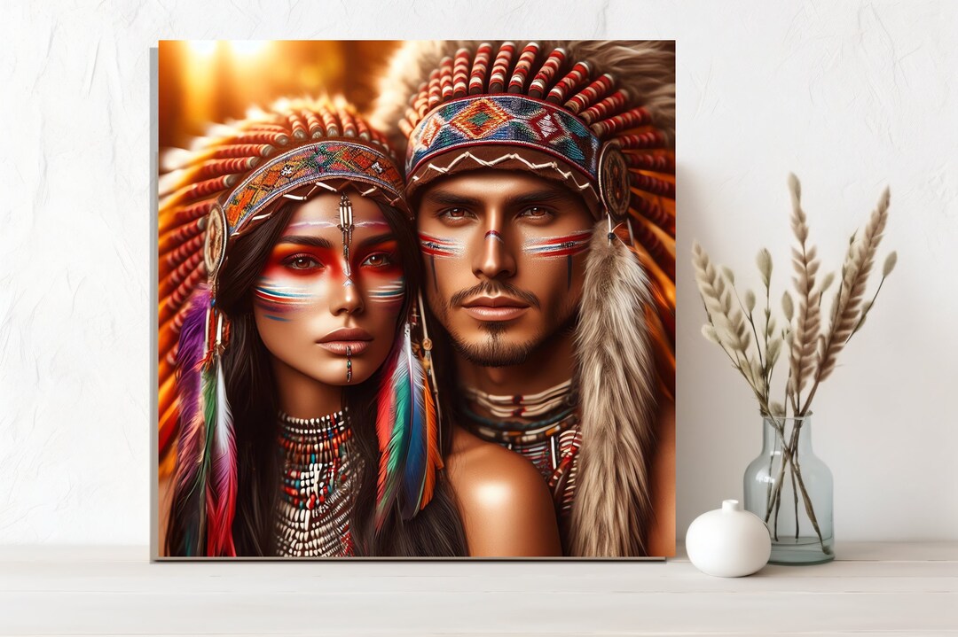 Native Americans Canvas Wall Art Indigenous Tribal Decor Canvas Wall ...