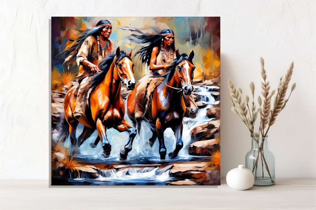 Native Americans Canvas Wall Art Indigenous Tribal Decor Canvas Wall ...