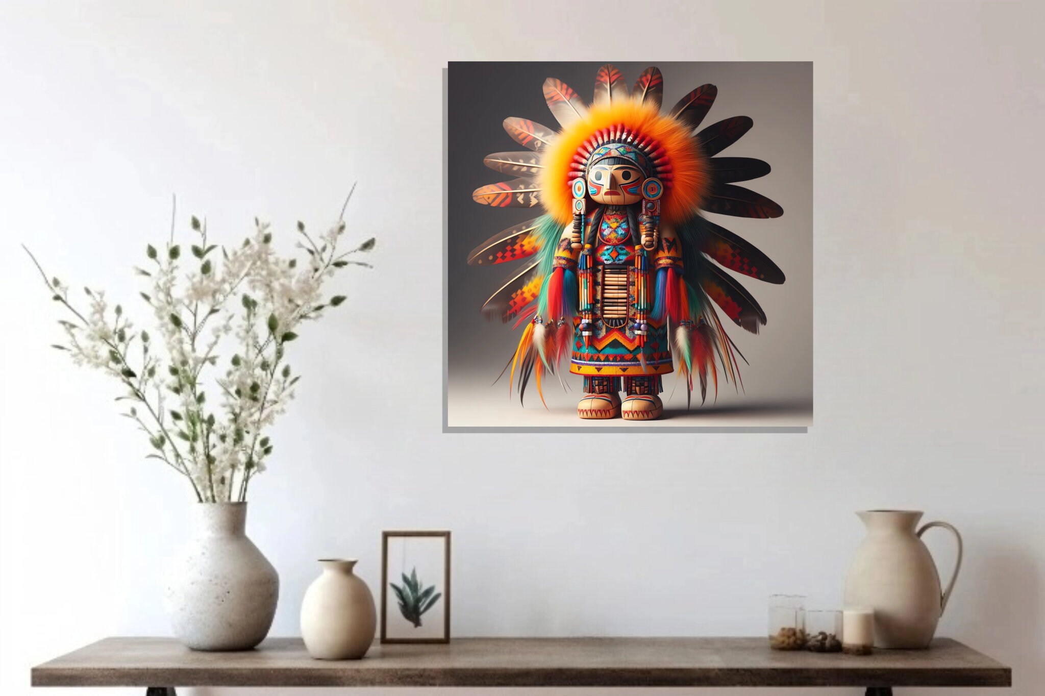 Native American Canvas Wall Art Indigenous Tribal Decor Canvas Wall ...
