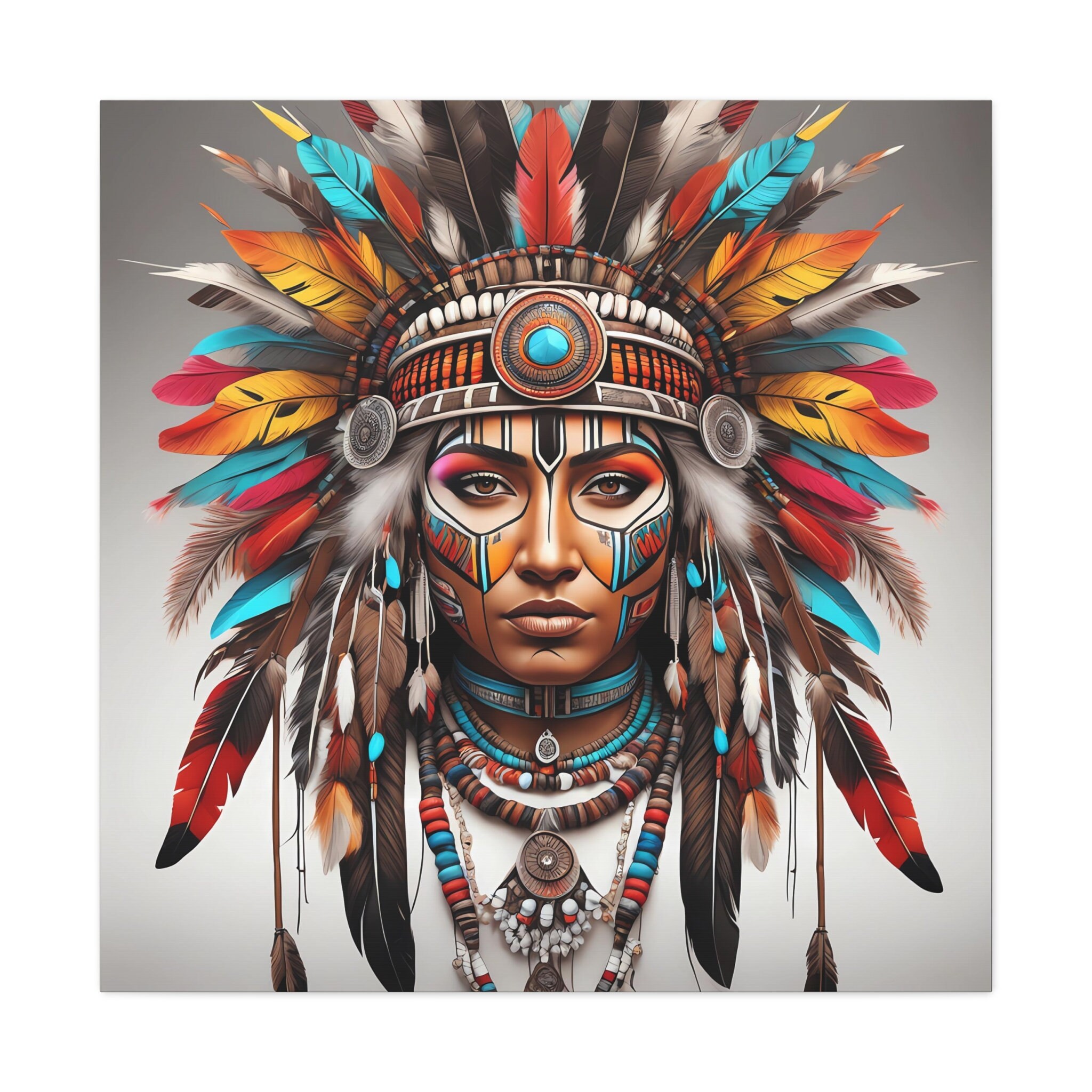 Native Americans Canvas Wall Art Indigenous Tribal Decor Canvas Wall ...
