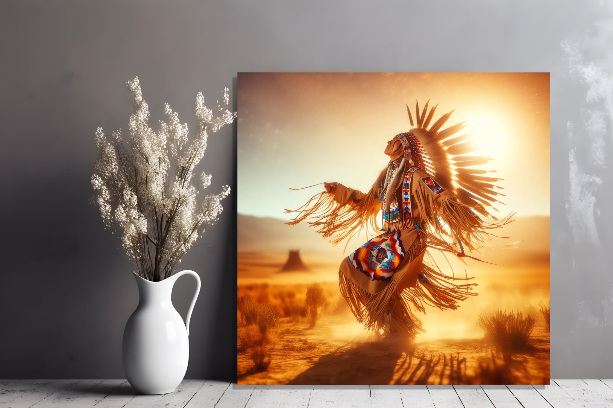 Native American Canvas Wall Art Indigenous Tribal Decor Canvas Wall ...