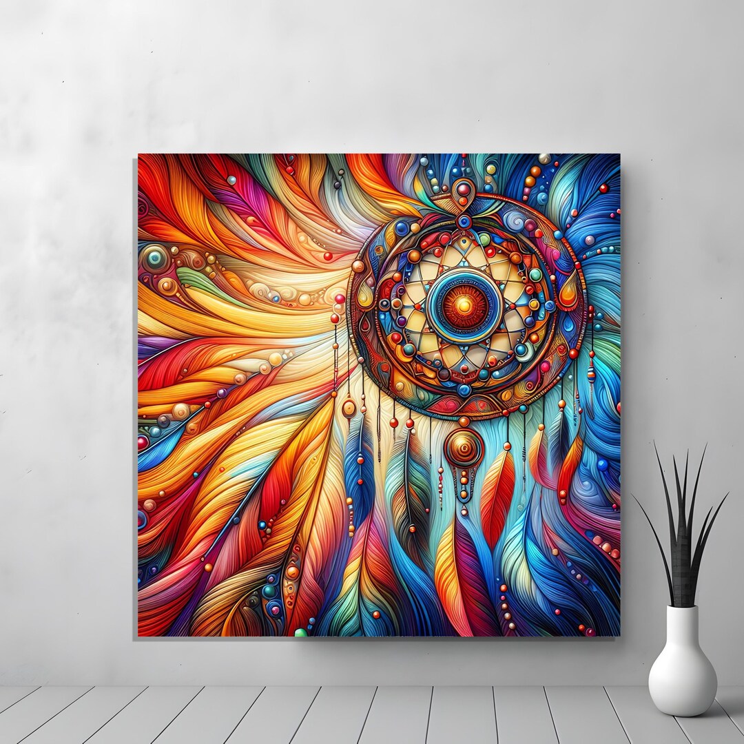 Native American Dreamcatcher Native Americans Canvas Wall Art ...