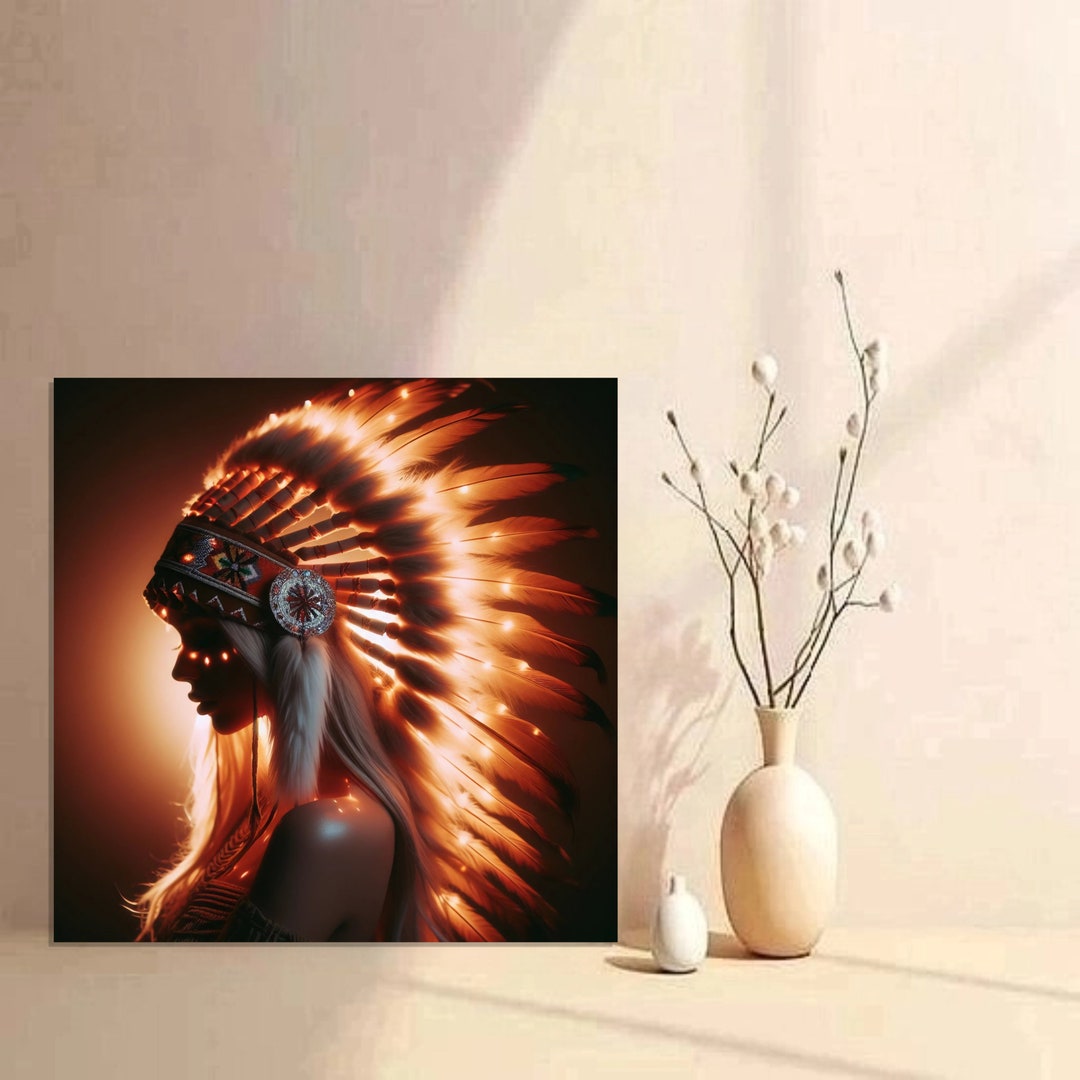 Native Americans Canvas Wall Art Indigenous Tribal Decor Canvas Wall ...