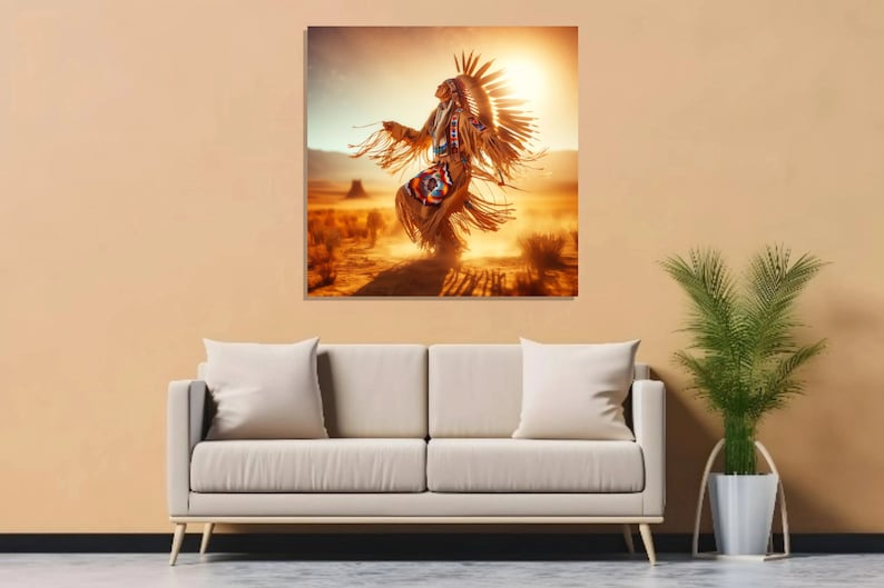 Native American Canvas Wall Art Indigenous Tribal Decor Canvas Wall ...