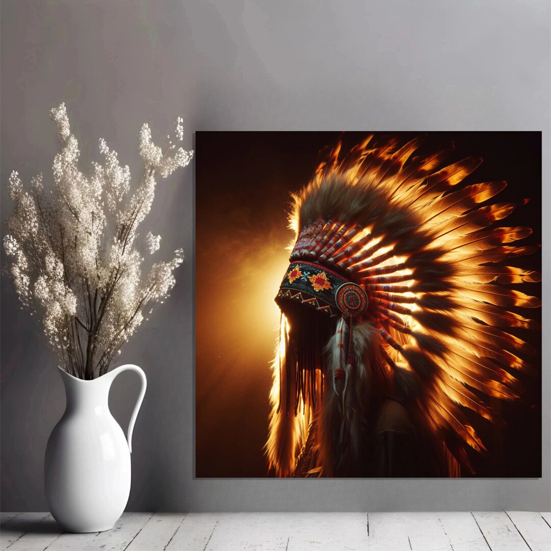 Native Americans Canvas Wall Art Indigenous Tribal Decor Canvas Wall ...