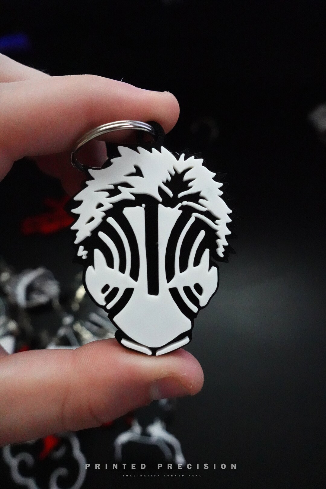 Akaza Upper Moon Keychain Demon Slayer Keychain 3D Printed - Etsy