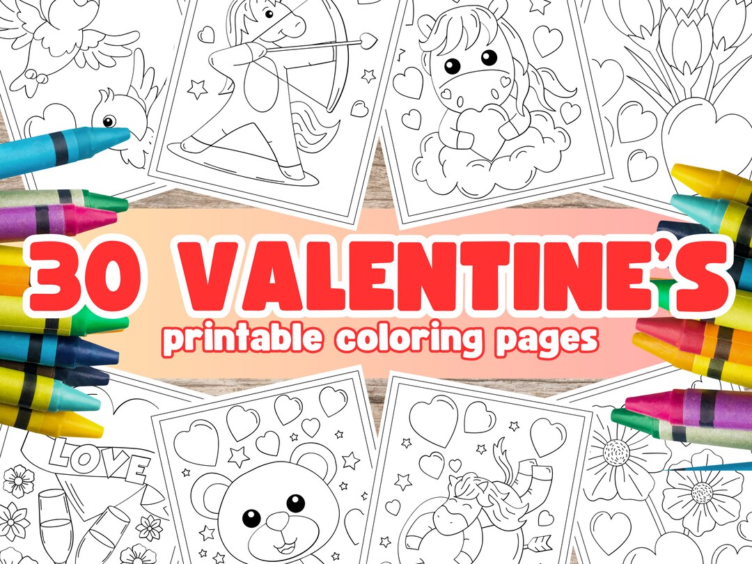30 Easy Valentine's Day Coloring Pages For Kids, Toddlers, Kindergarten ...