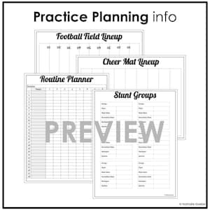 Cheer Coach Bundle: Tryouts, Captain Application, Planner (editable) - Etsy