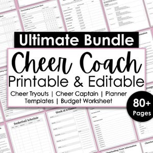 Cheer Coach Bundle: Tryouts, Captain Application, Planner (editable) - Etsy