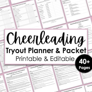 Cheerleading Tryouts Editable Packet and Scoresheets Cheer Tryout ...