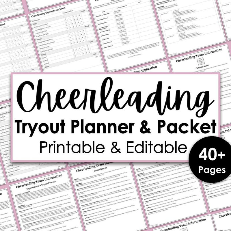 Cheerleading Tryout Template - Etsy