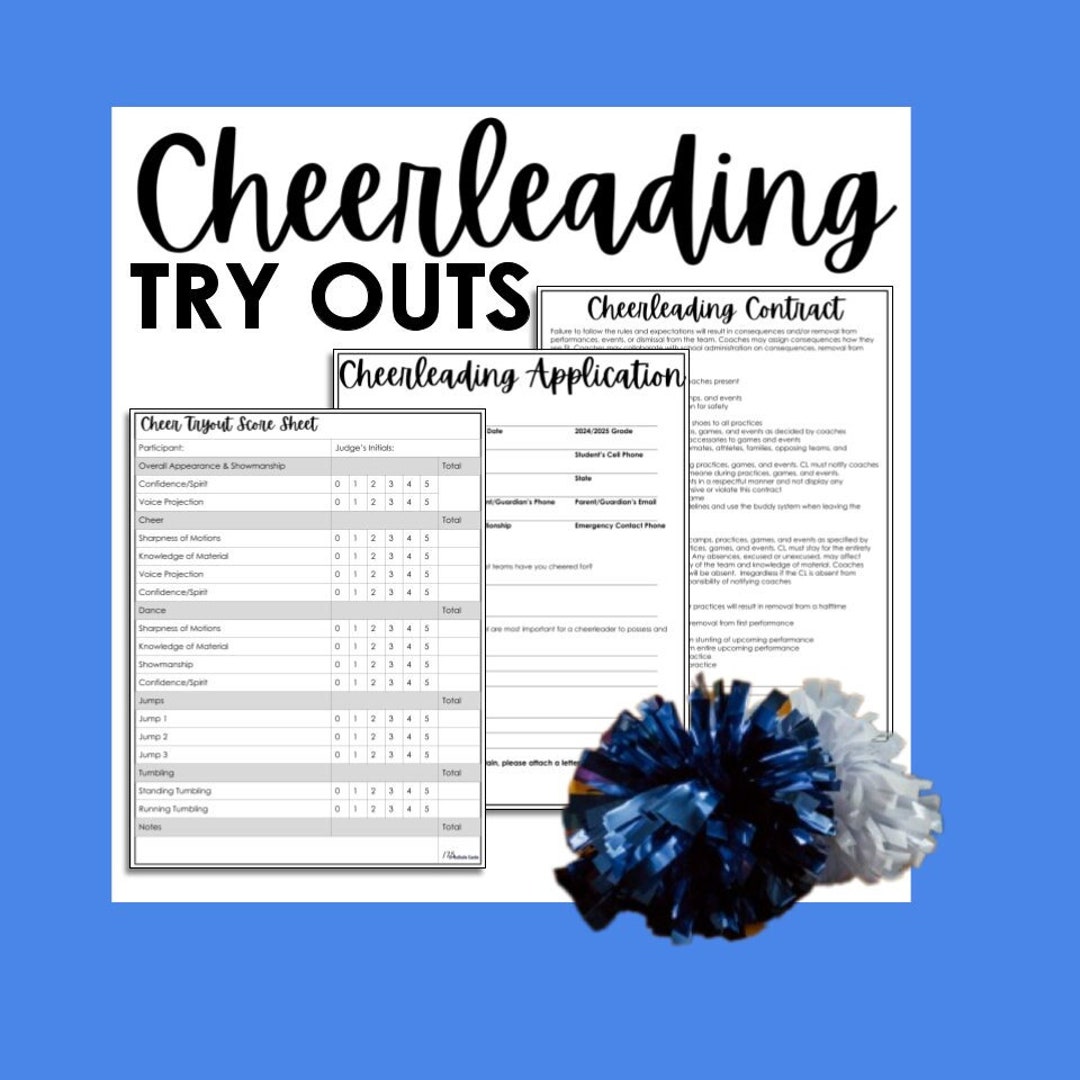 Cheerleading Tryouts Editable Packet and Scoresheets - Etsy
