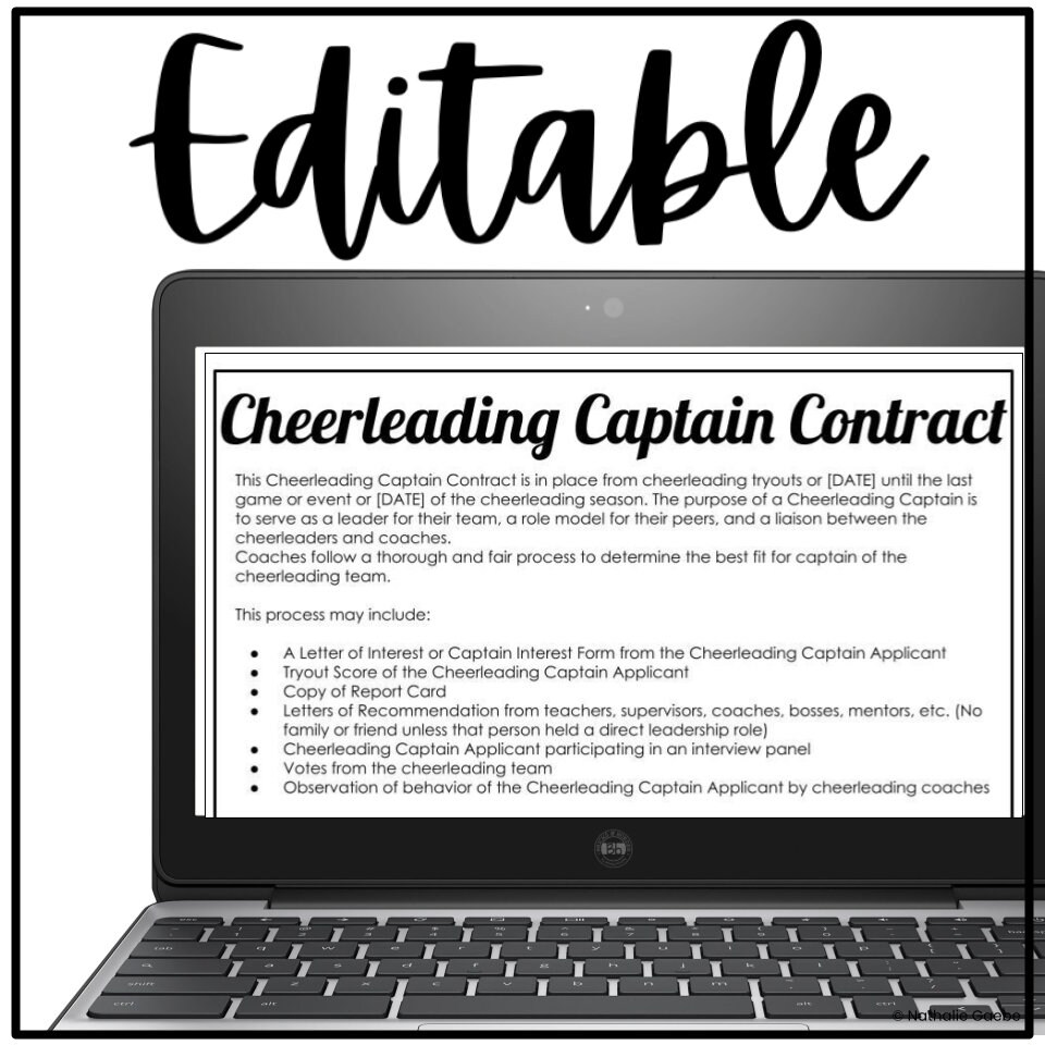 Cheer Captain Application Packet Editable Digital Download - Etsy