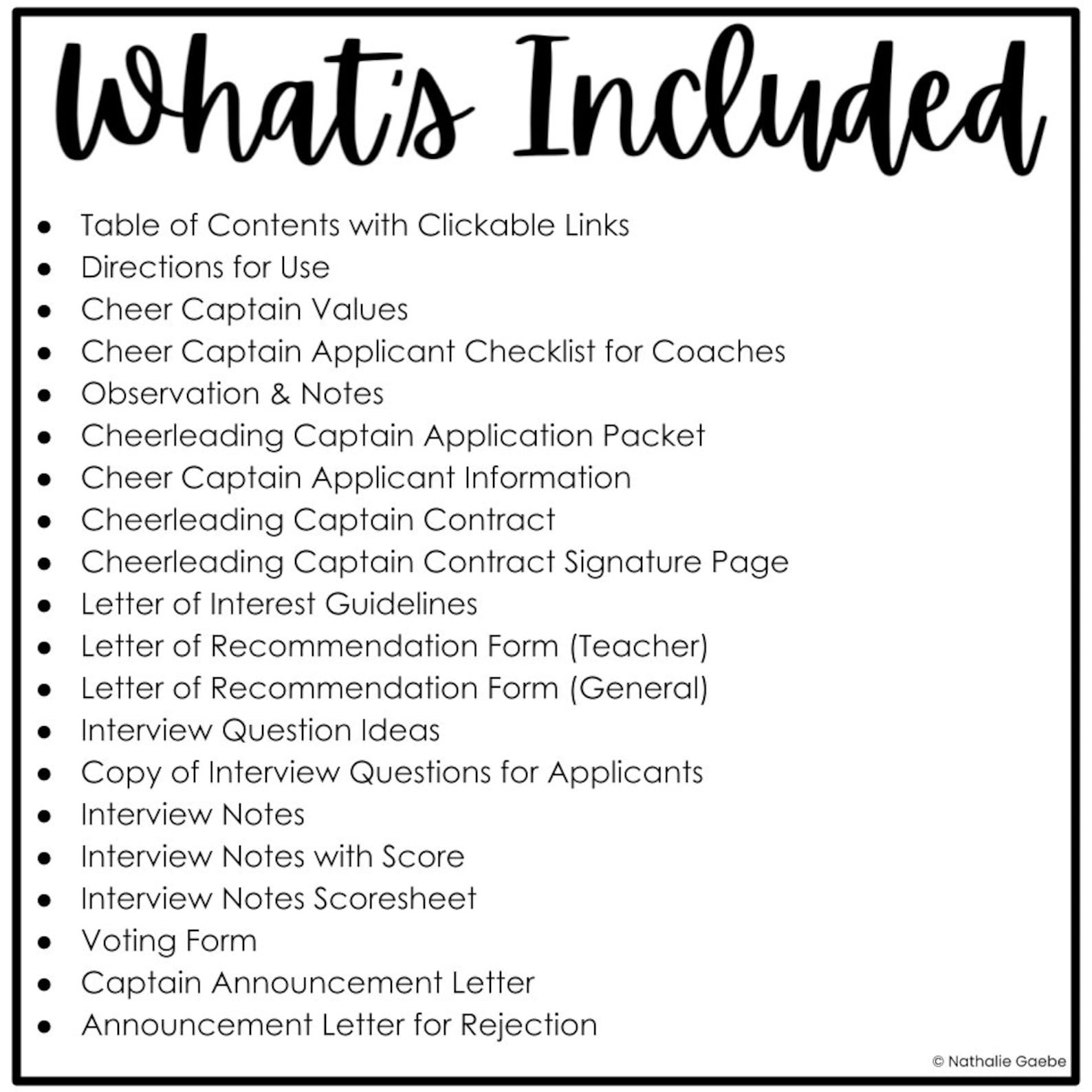 Cheer Captain Application Packet Editable Digital Download - Etsy