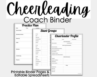 New Tumbling Progressions Sheet, Cheerleading Coach Binder Printable ...
