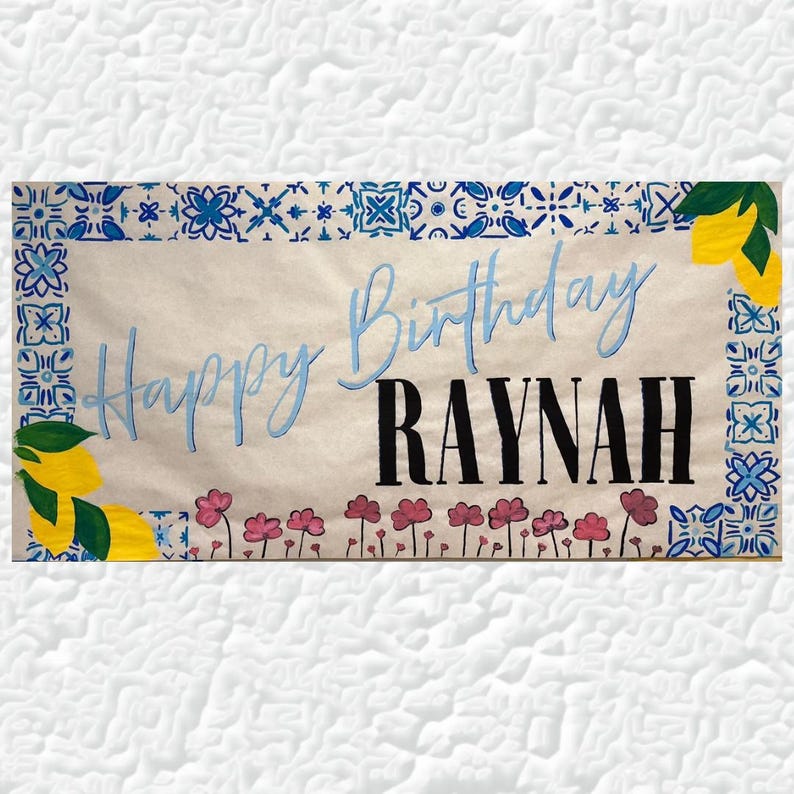 Custom Hand-painted Banner, Any Occasion, Kraft Brown or White ...