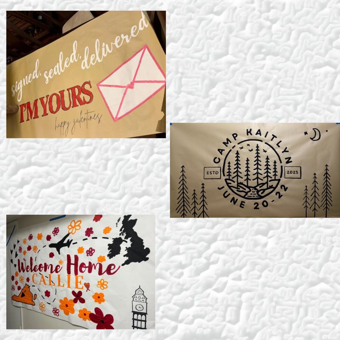 Custom Hand-painted Banner, Any Occasion, Kraft Brown or White ...