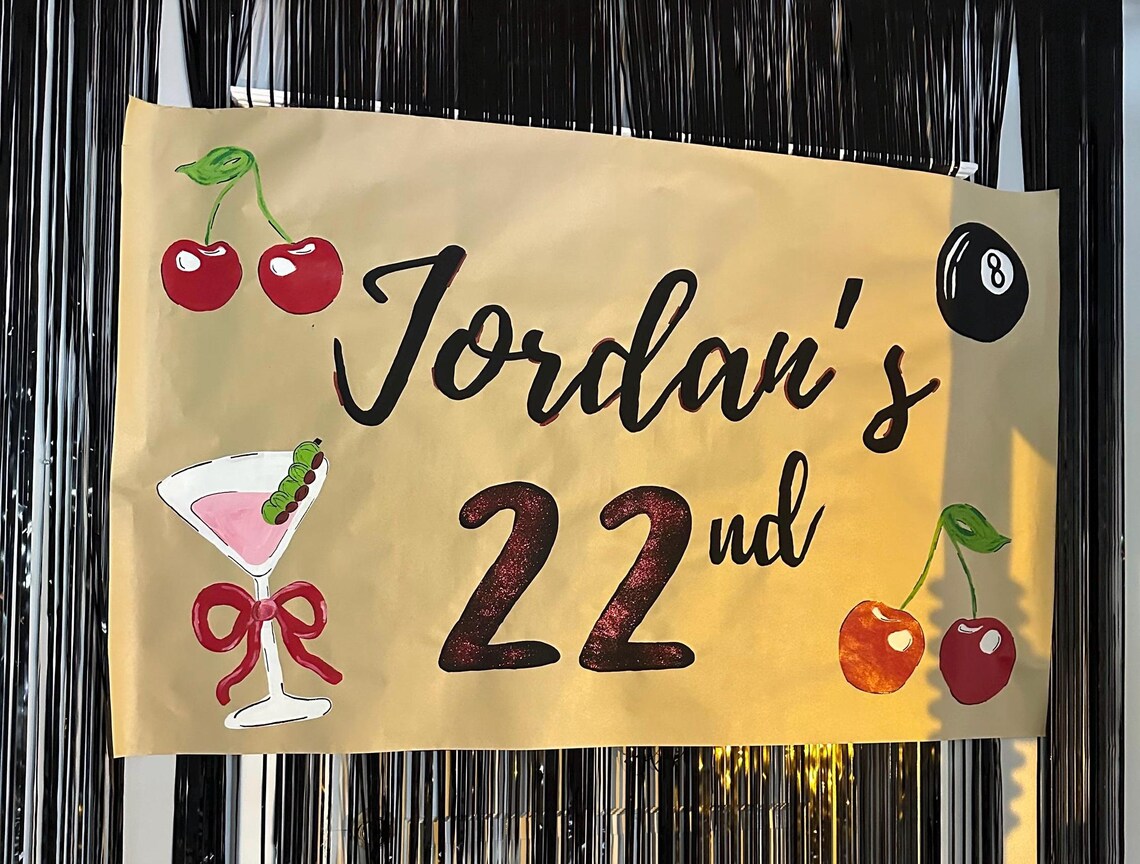 Custom Hand-painted Banner, Any Occasion, Kraft Brown or White ...