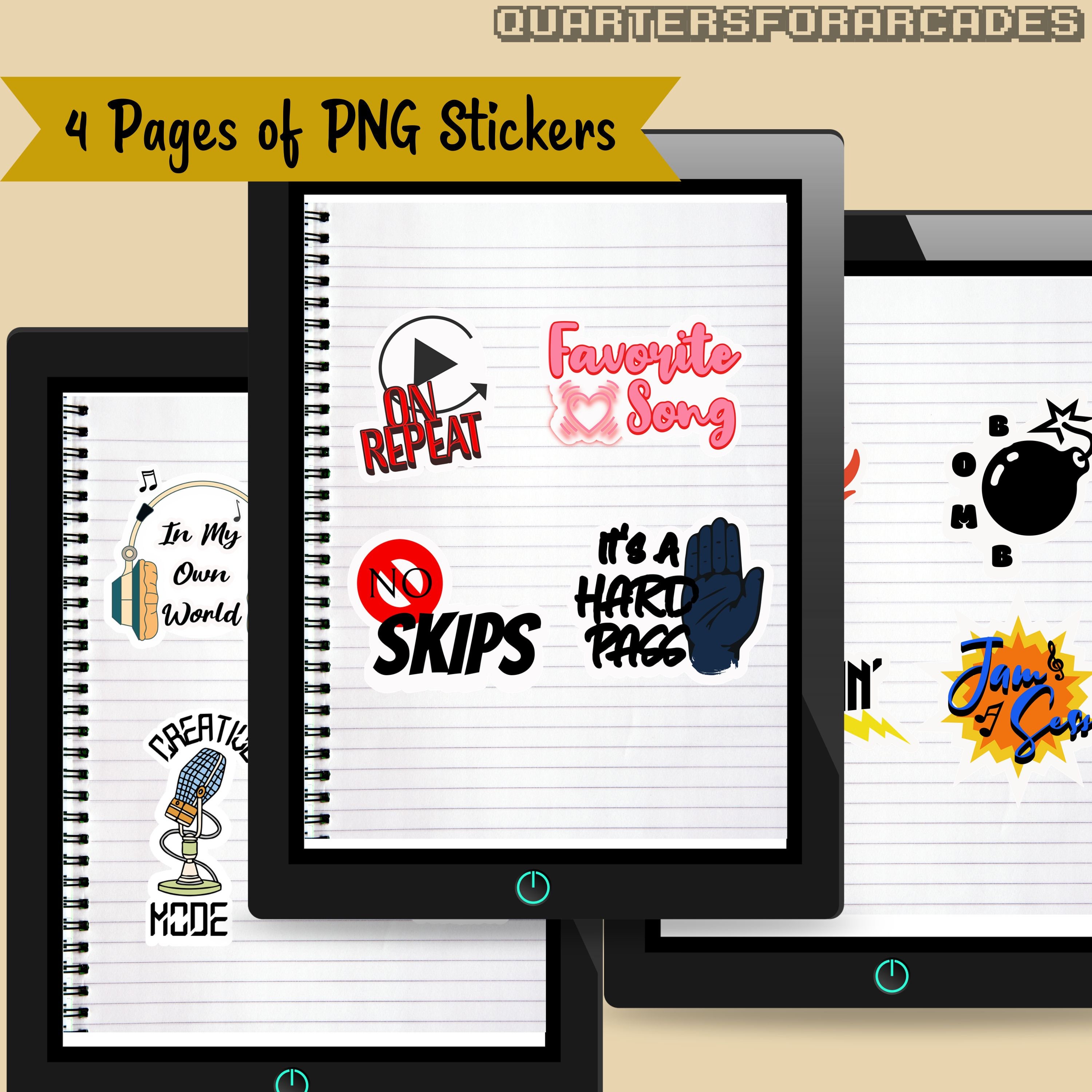 Music Related Digital Stickers, Digital Download Stickers, Music Lover ...