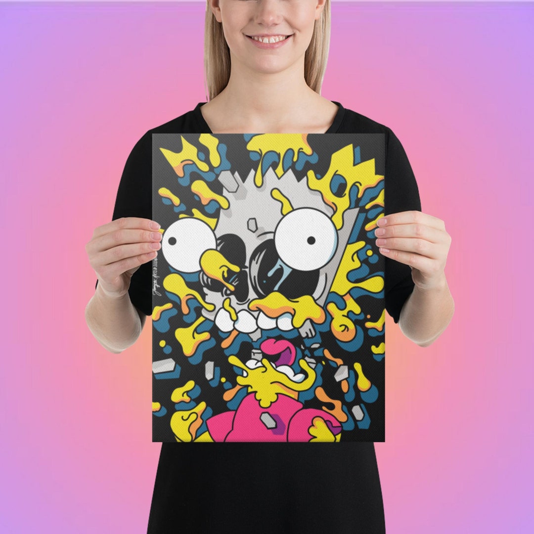 Exploded Bart Simpson canvas - Etsy