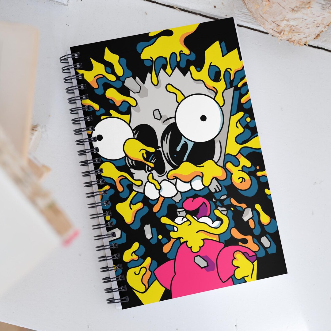 Exploded Bart Simpson spiral Notebook - Etsy