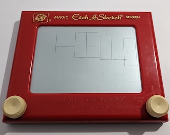 The Original Etch A Sketch From 1960, Vintage Red 505 Ohio Art Magic ...