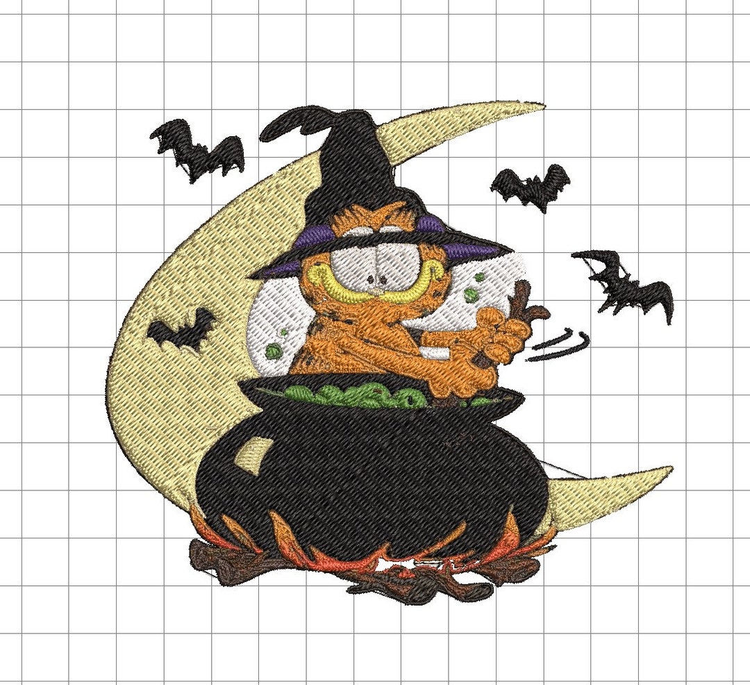 Delightful Garfield Embroidery Designs: Create Charming - Etsy