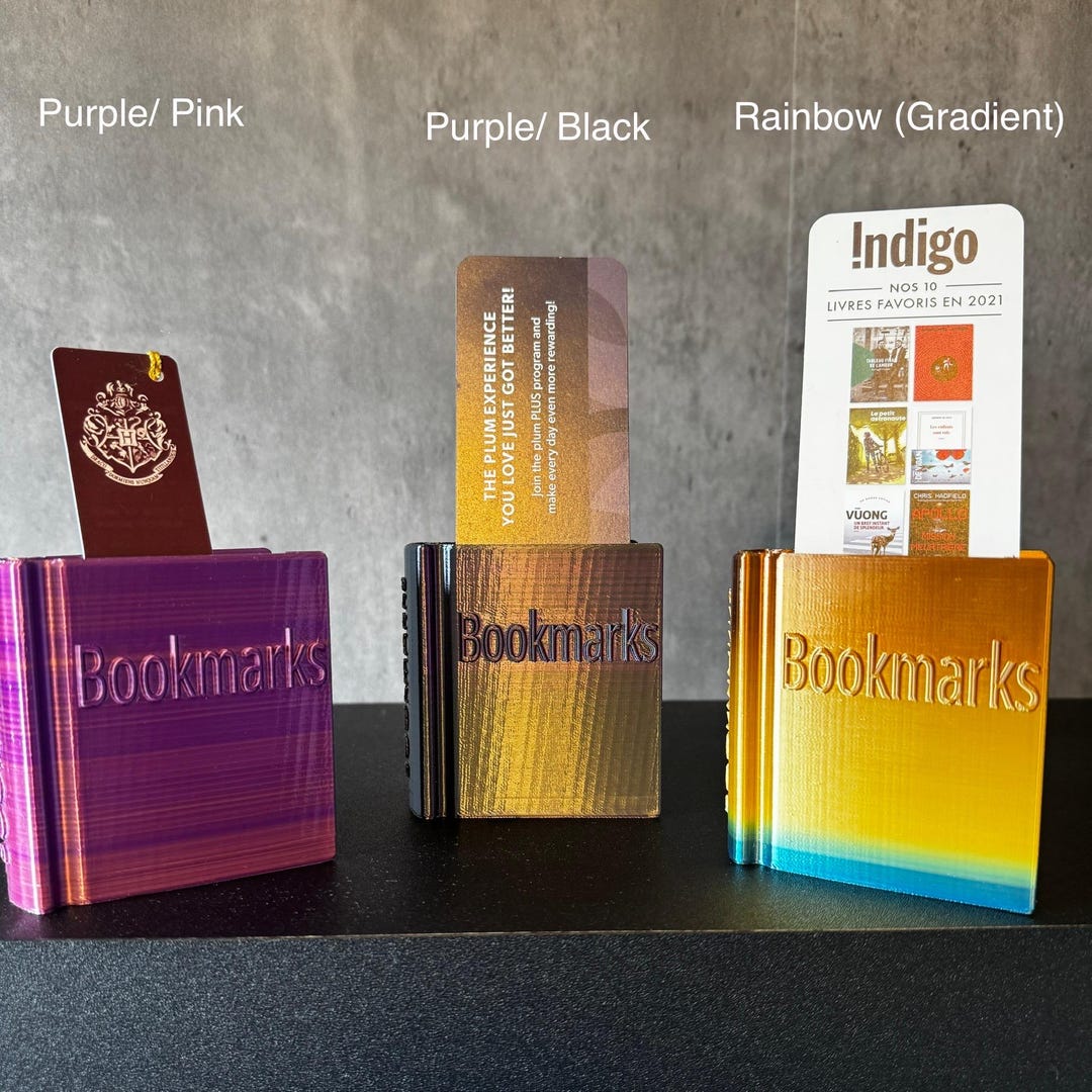 3D Printed Book Bookmark Holder: Bookshelf Decor, Bookish Gift - Etsy