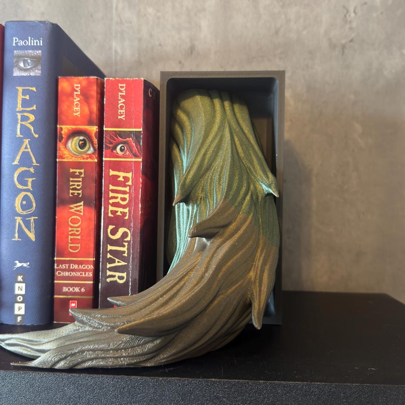 Shadow Dragon Book Nook, Fourth Wing Inspired Bookends, 3D Printed ...