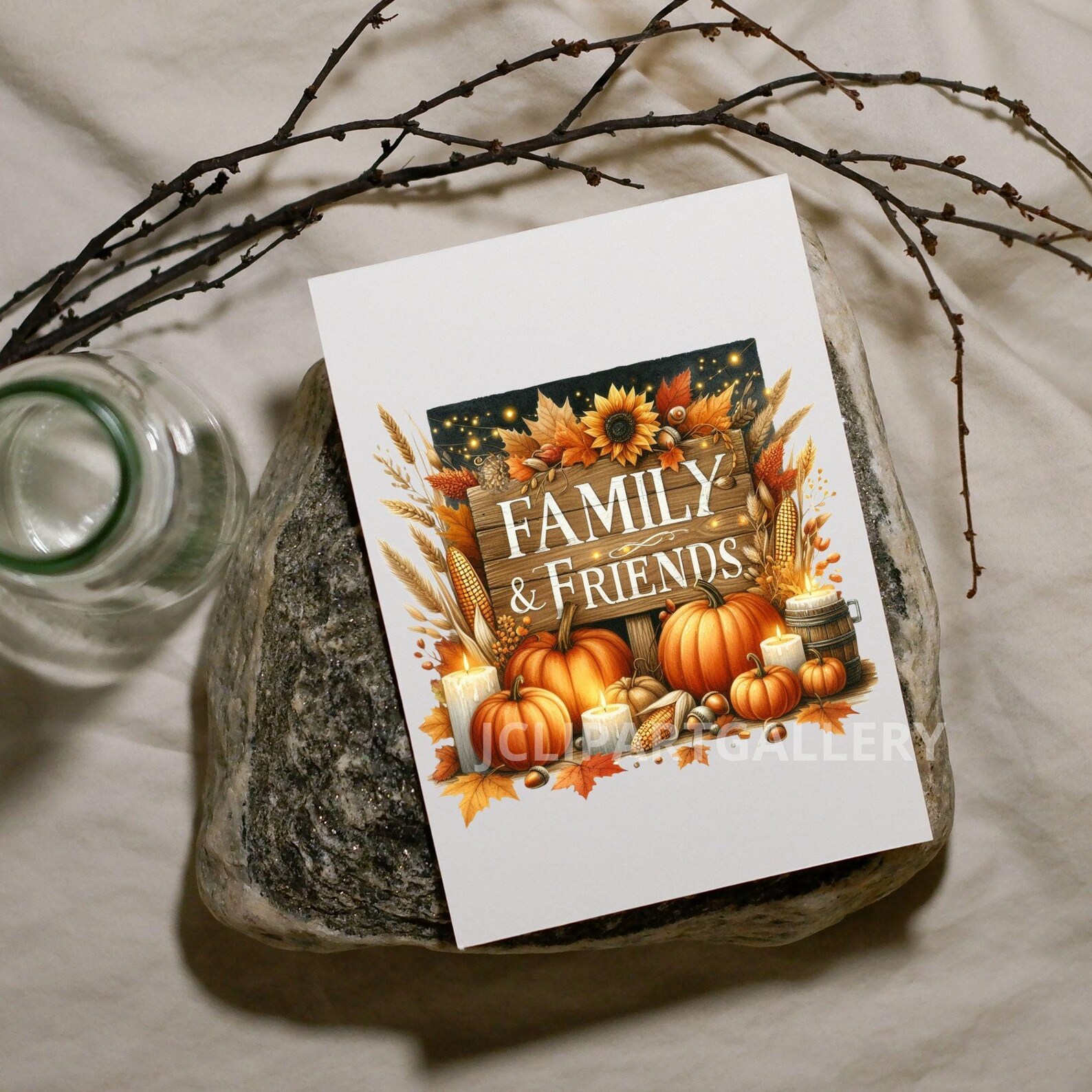 14 Fall Thanksgiving JPEG Clipart Bundle, Autumn Harvest, Printable ...