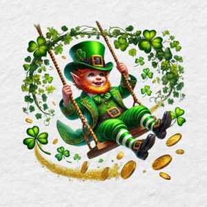 St Patrick's Day Leprechaun Watercolor Clipart Set, Leprechaun Clipart ...