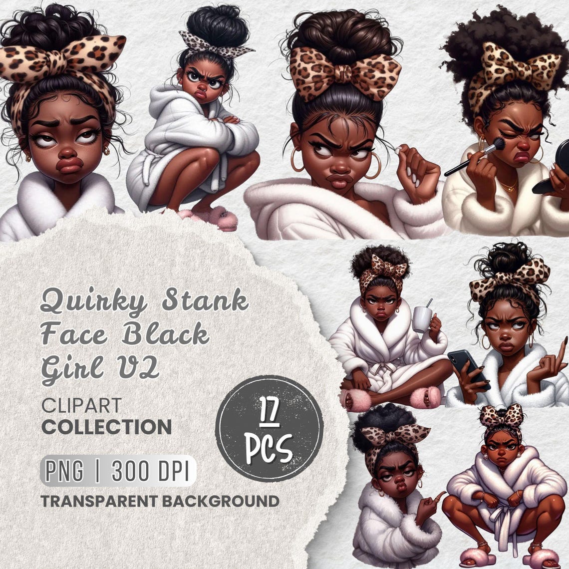 Quirky Stank Face Black Girl Clipart, Funny Sassy Mood Girl, Black Girl ...