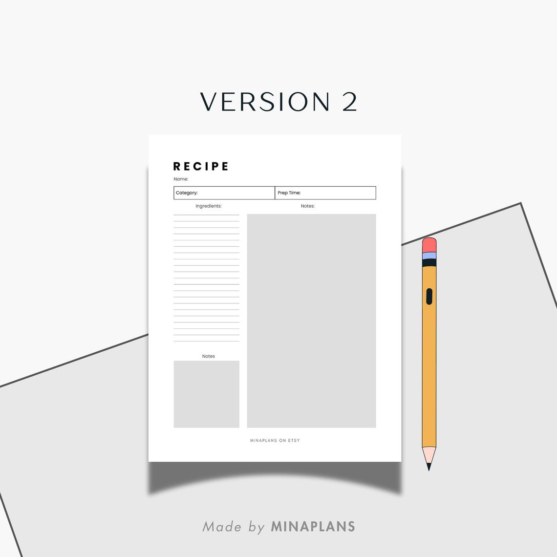 Recipe Book Template, Digital Recipe Book, Recipe Template, Digital ...