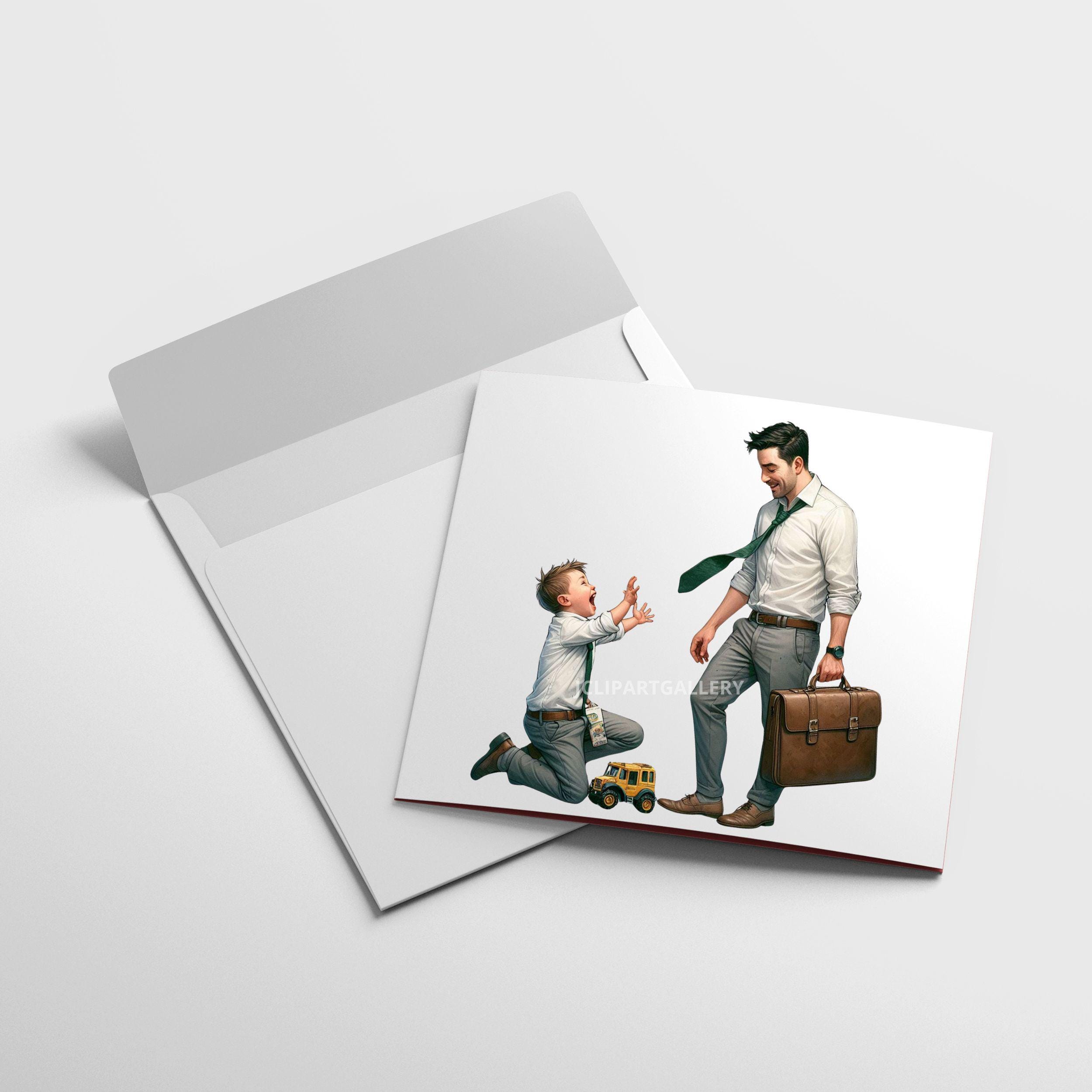 Exhausted Dad From Work Clipart, Overworked Father, Father's Day ...
