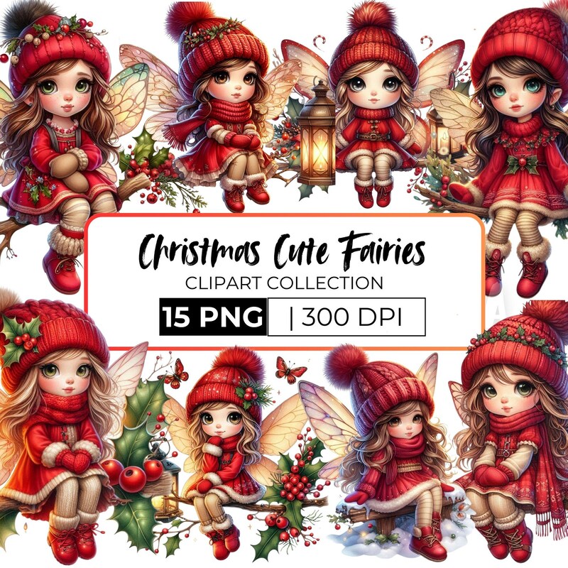 Christmas Spirit Clipart - Etsy
