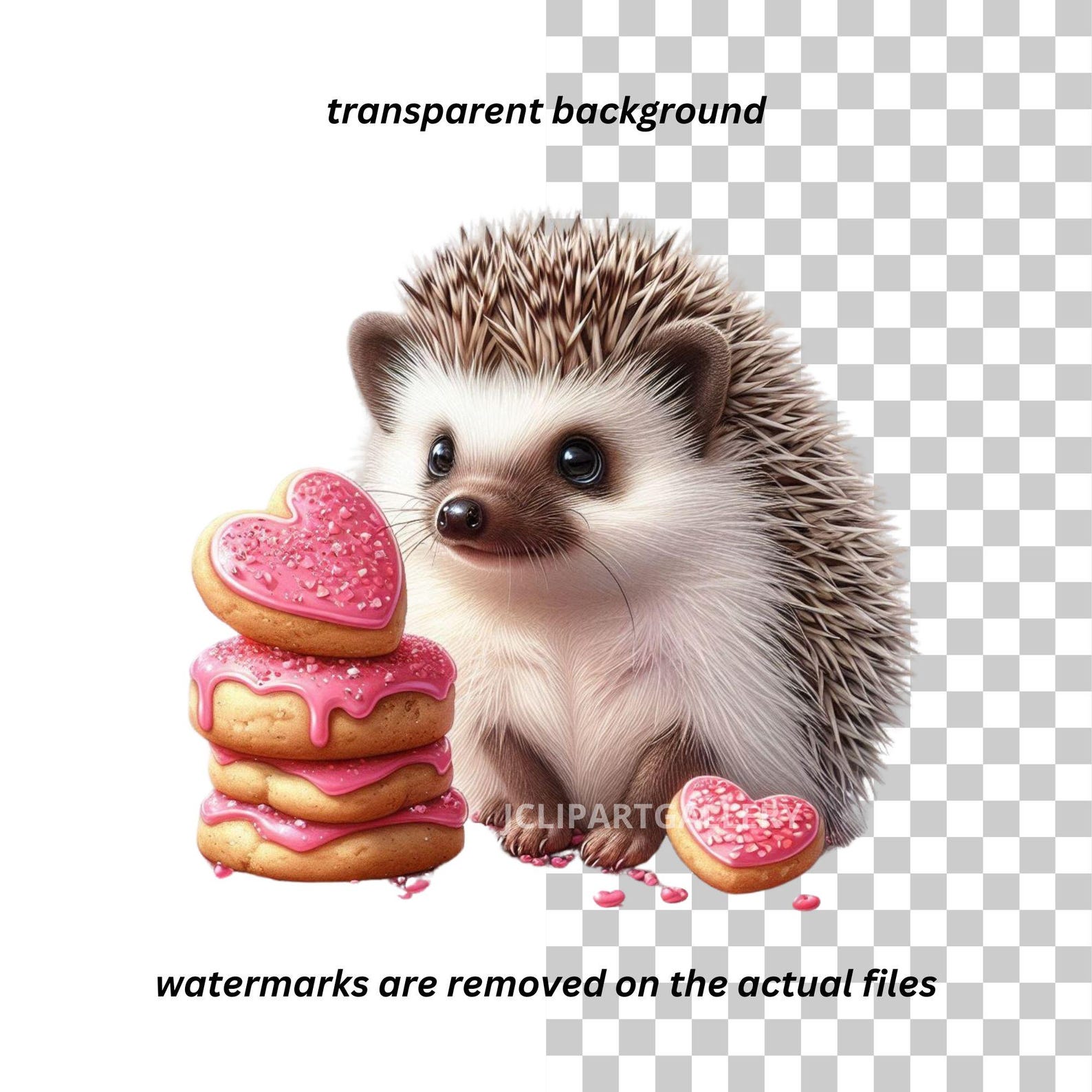 Valentine Porcupine Png Clipart Bundle, Cute Porcupine Png for ...