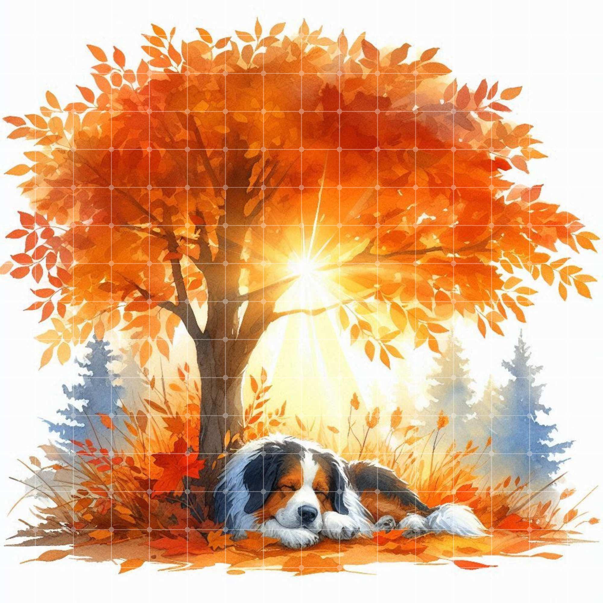 Fall Dog JPEG Clipart Bundle, Pumpkin Patch Dog Illustrations, Cute ...