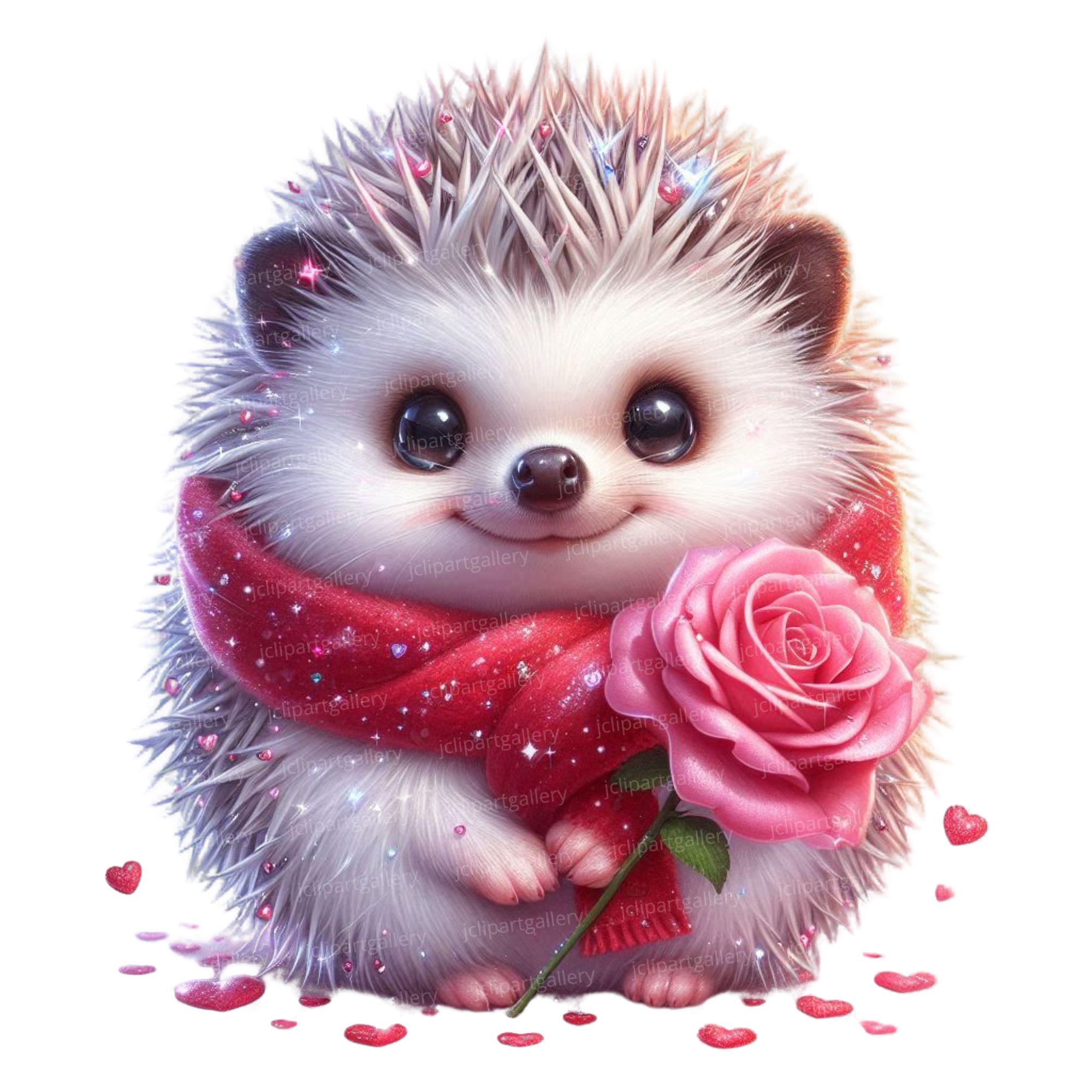 Valentine Porcupine Png Clipart Bundle, Cute Porcupine Png for ...
