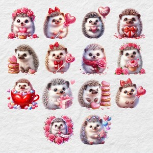Valentine Porcupine Png Clipart Bundle, Cute Porcupine Png for ...