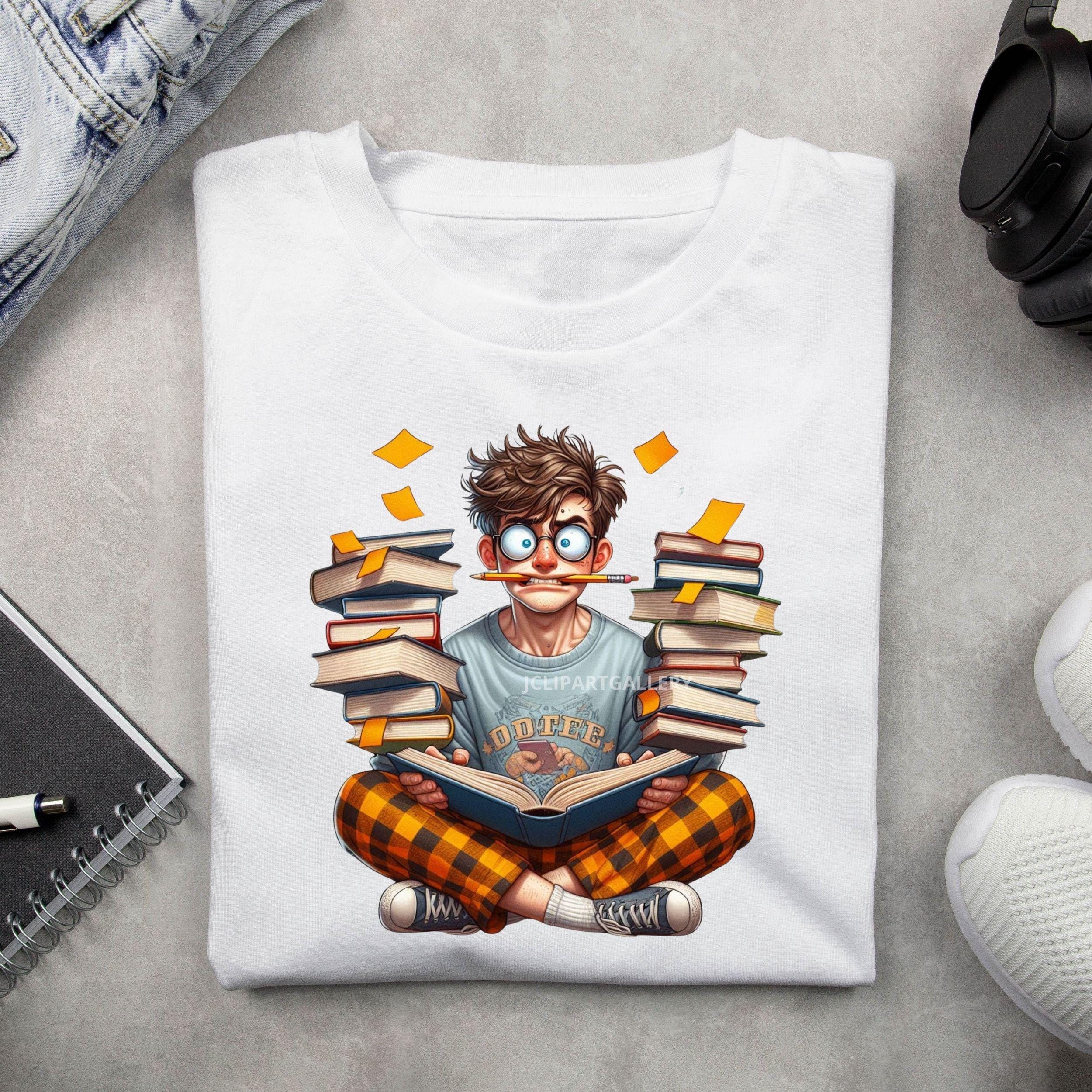 Studying Guy Clipart Bundle, Quirky Student, College Life, Student ...