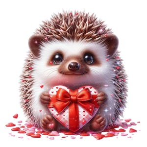 Valentine Porcupine Png Clipart Bundle, Cute Porcupine Png for ...